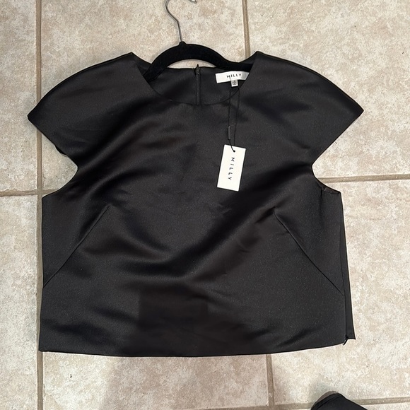 Milly of New York | Tops | Milly Brand New Top With Tags Size 8 Black ...